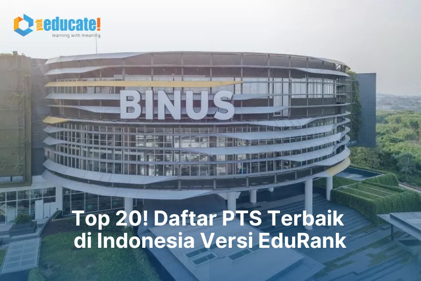 Top 20! Daftar PTS Terbaik di Indonesia Versi EduRank - Educate